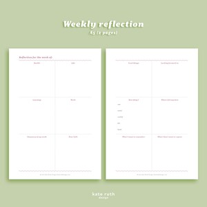 Weekly Reflection Printable - Etsy