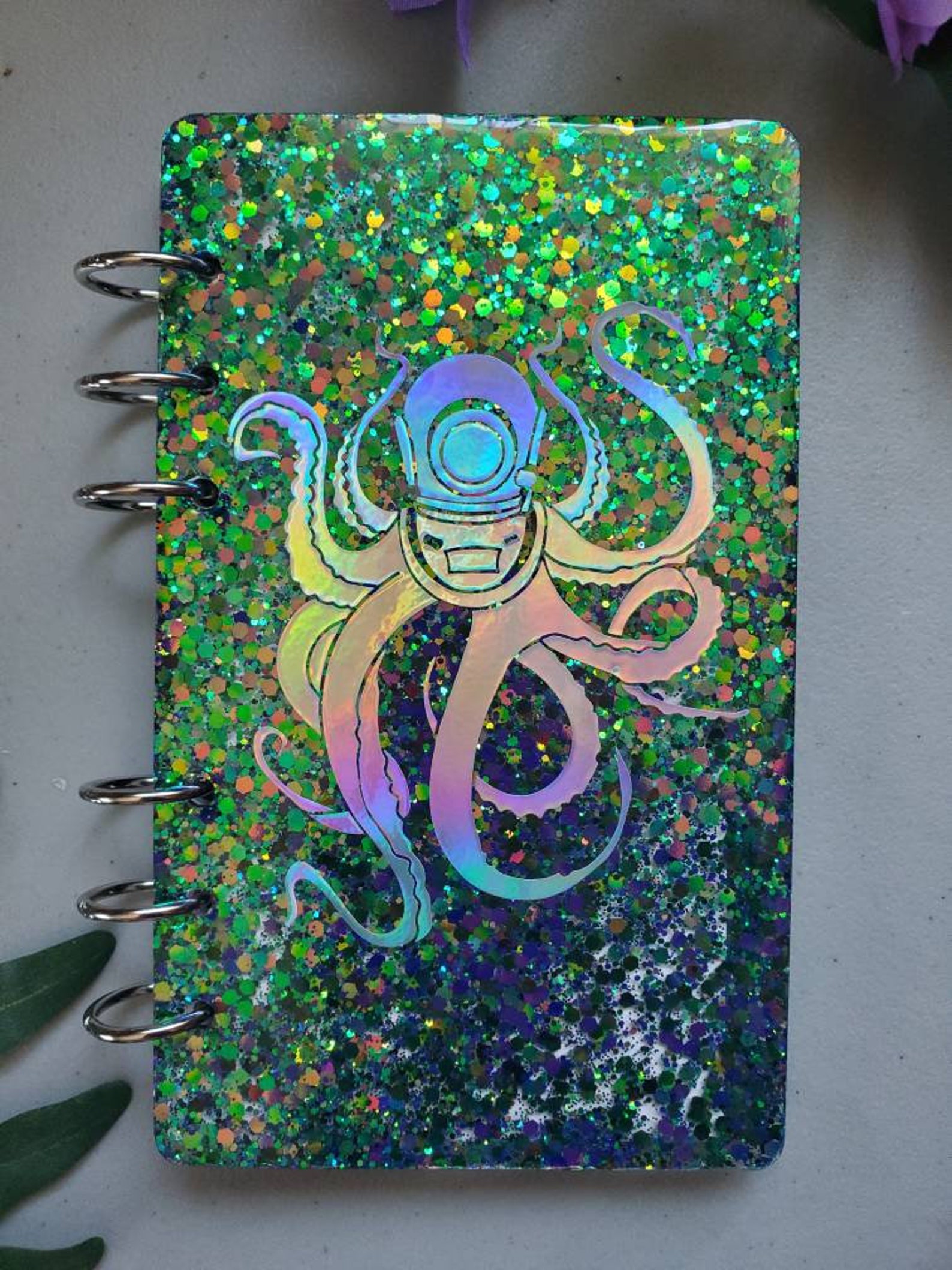 Octopus Journal. A6 Refillable Binder Journal Notebook - Etsy
