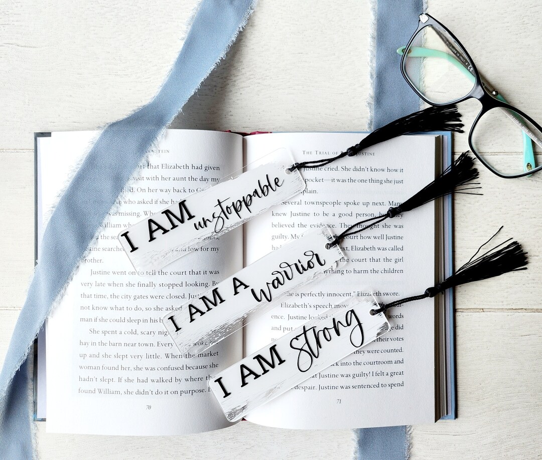 Acrylic i Am Bookmark, Affirmations Bookmark, Gift for Her, Gift for ...