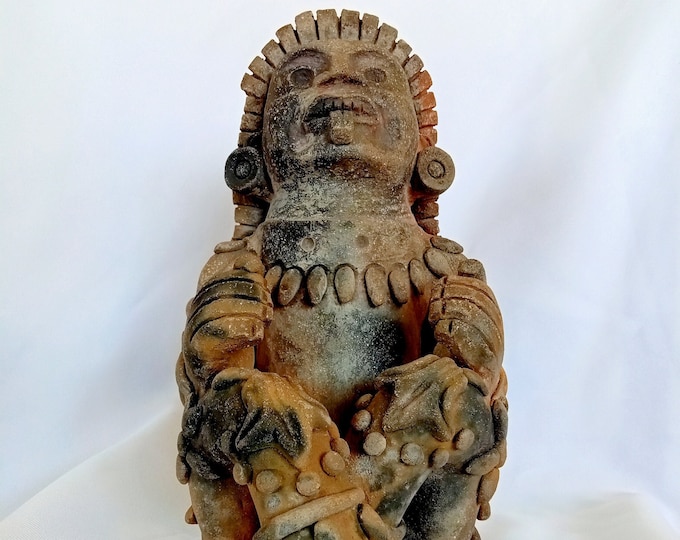 Xochipilli Aztec Statue Mexica Figure Art Sculpture, Mexican Ceramic ...