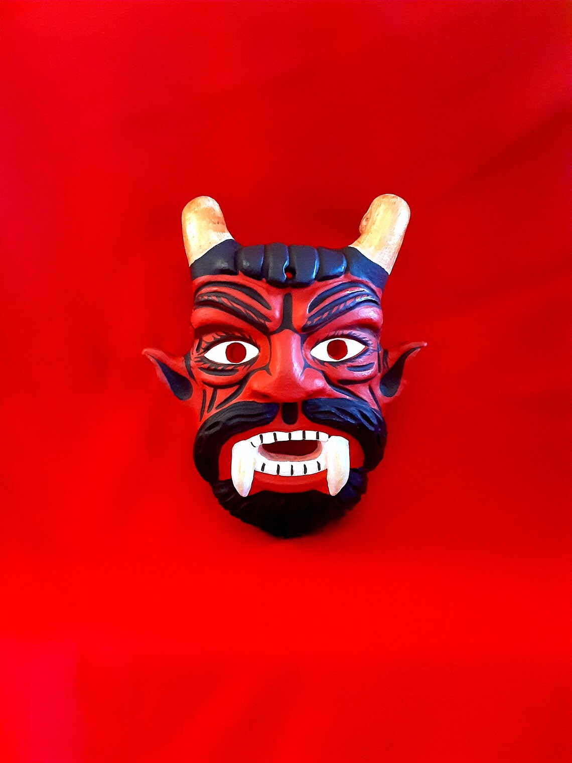 Oaxaca Diablo Devil Carnaval Dance Mask Clay Ceramic Wall - Etsy