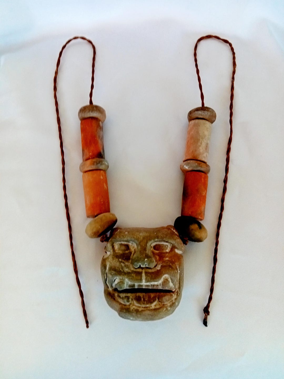 Mexica Jaguar Necklace, Zapotec Aztec Cat Mexican Original Art, Oaxacan ...