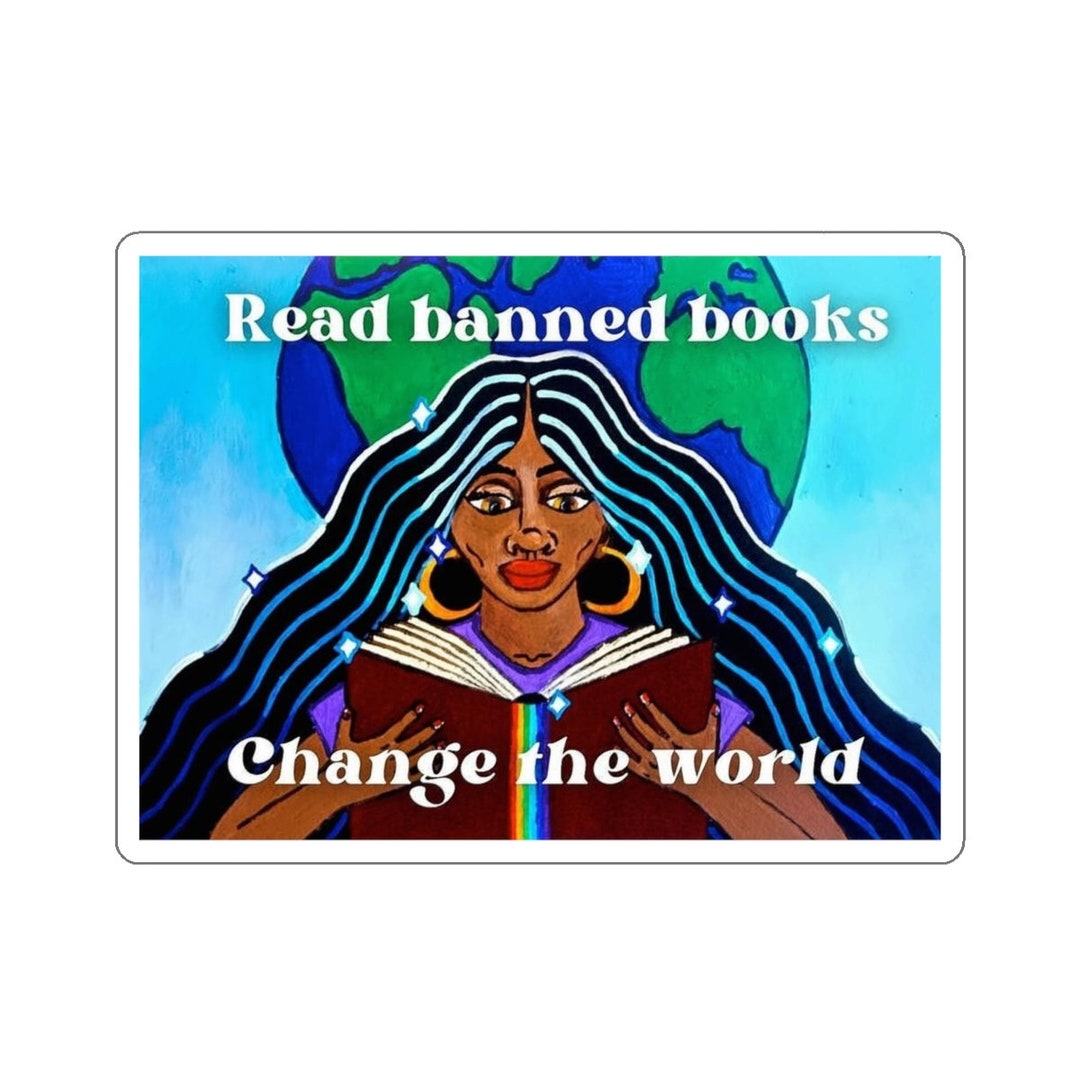 Banned Books Sticker, Reading Knowledge is Power Decal, Antifascist ...