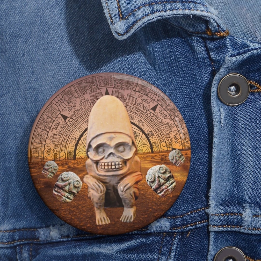 Mictlantecuhtli Aztec Pin Mexica Death God Prehispanic Chicana Chicano ...