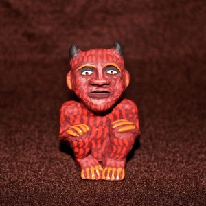 Diablo Devil Figure Statue Clay Ceramic Decoration Altar Decor Oaxacan ...