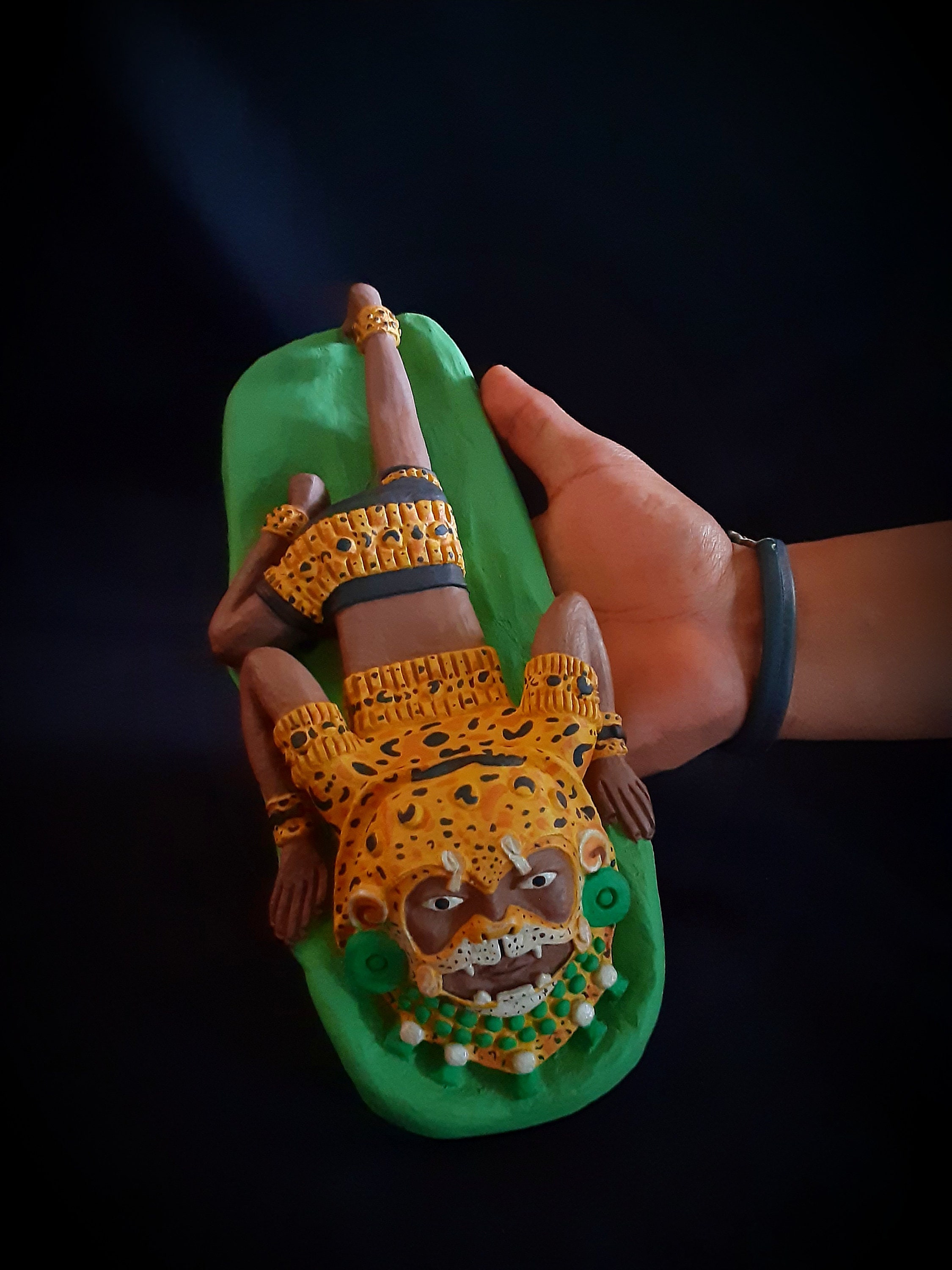 Mayan Jaguar Warrior Prince Prehispanic Ceramic Pottery | Etsy
