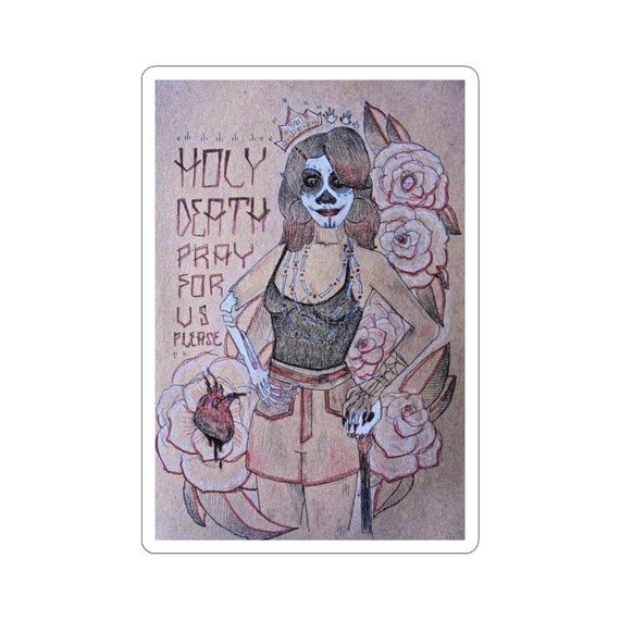 Santa Muerte Sticker Holy Death Decal Niña Blanca Art Design - Etsy