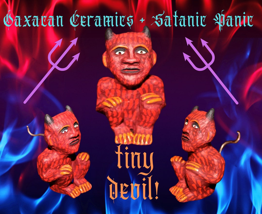 Diablo Devil Figure Statue Clay Ceramic Decoration Altar Decor Oaxacan ...