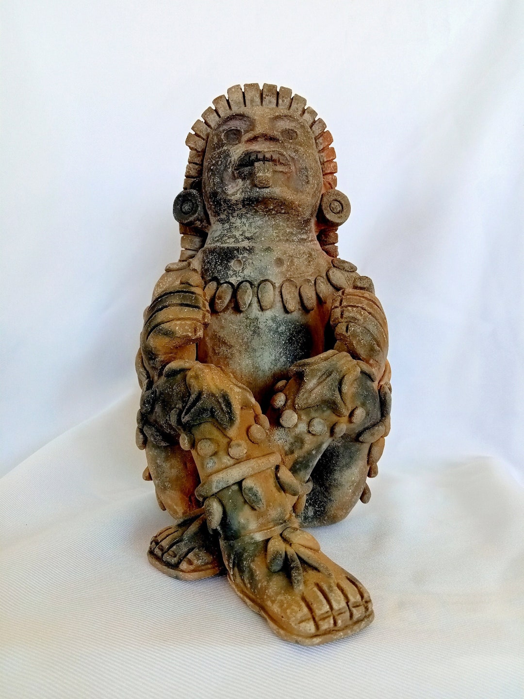 Xochipilli Aztec Statue Mexica Figure Art Sculpture, Mexican Ceramic ...
