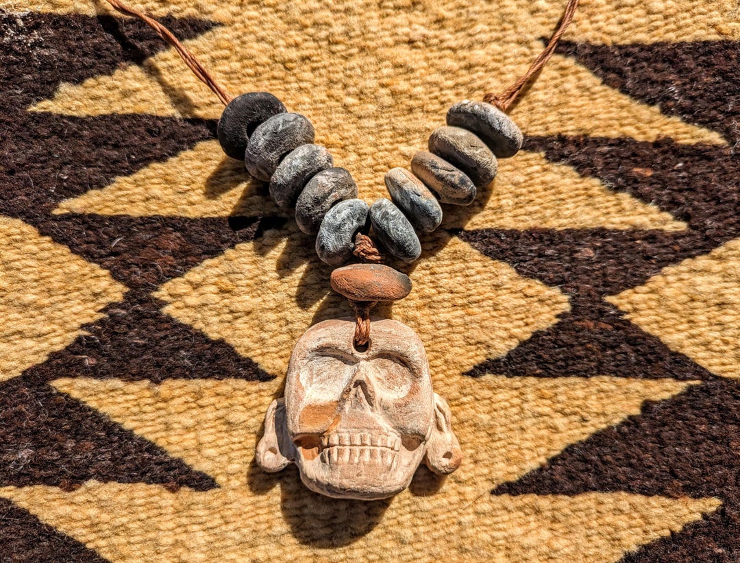 Aztec Death God Necklace, Mictlantecuhtli Mictecacihuatl Mictlan Azteca ...