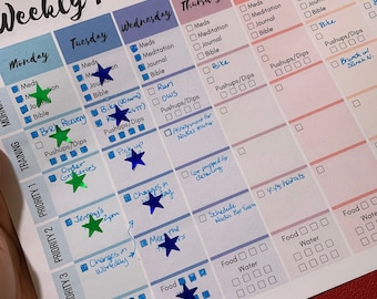 Printable Weekly Priority Planner Sheet -- Simple Design - Etsy