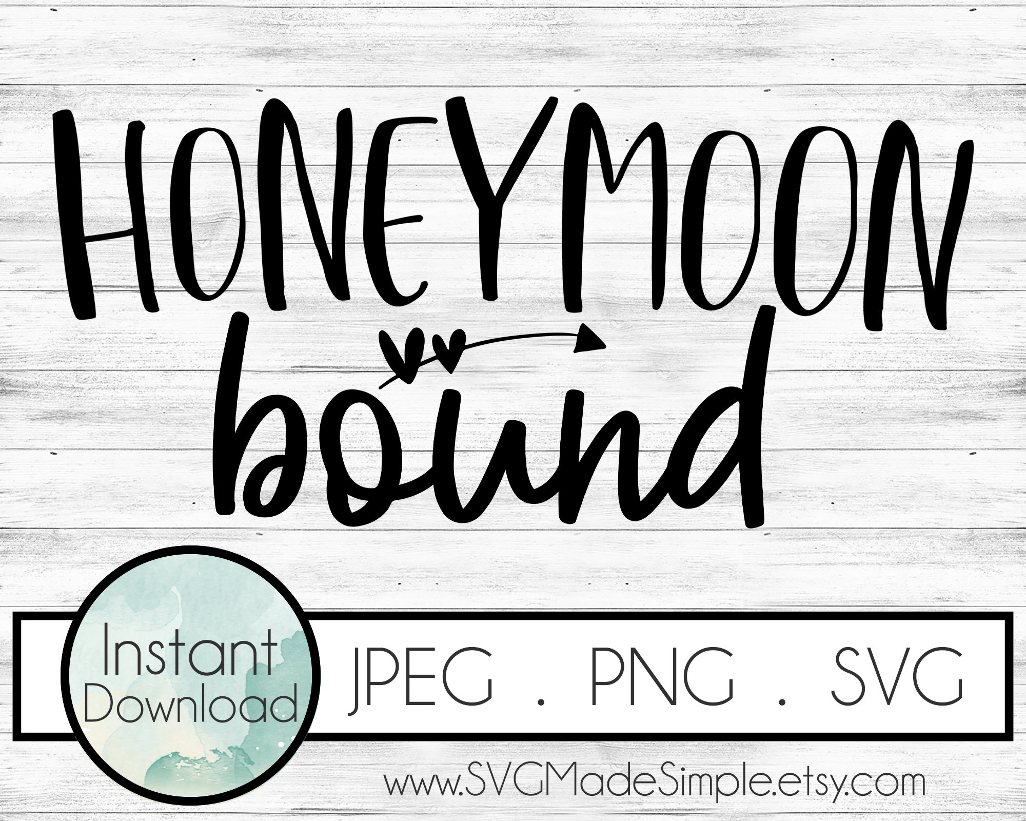 Honeymoon Bound SVG for Commercial Use and Instant Download | Etsy