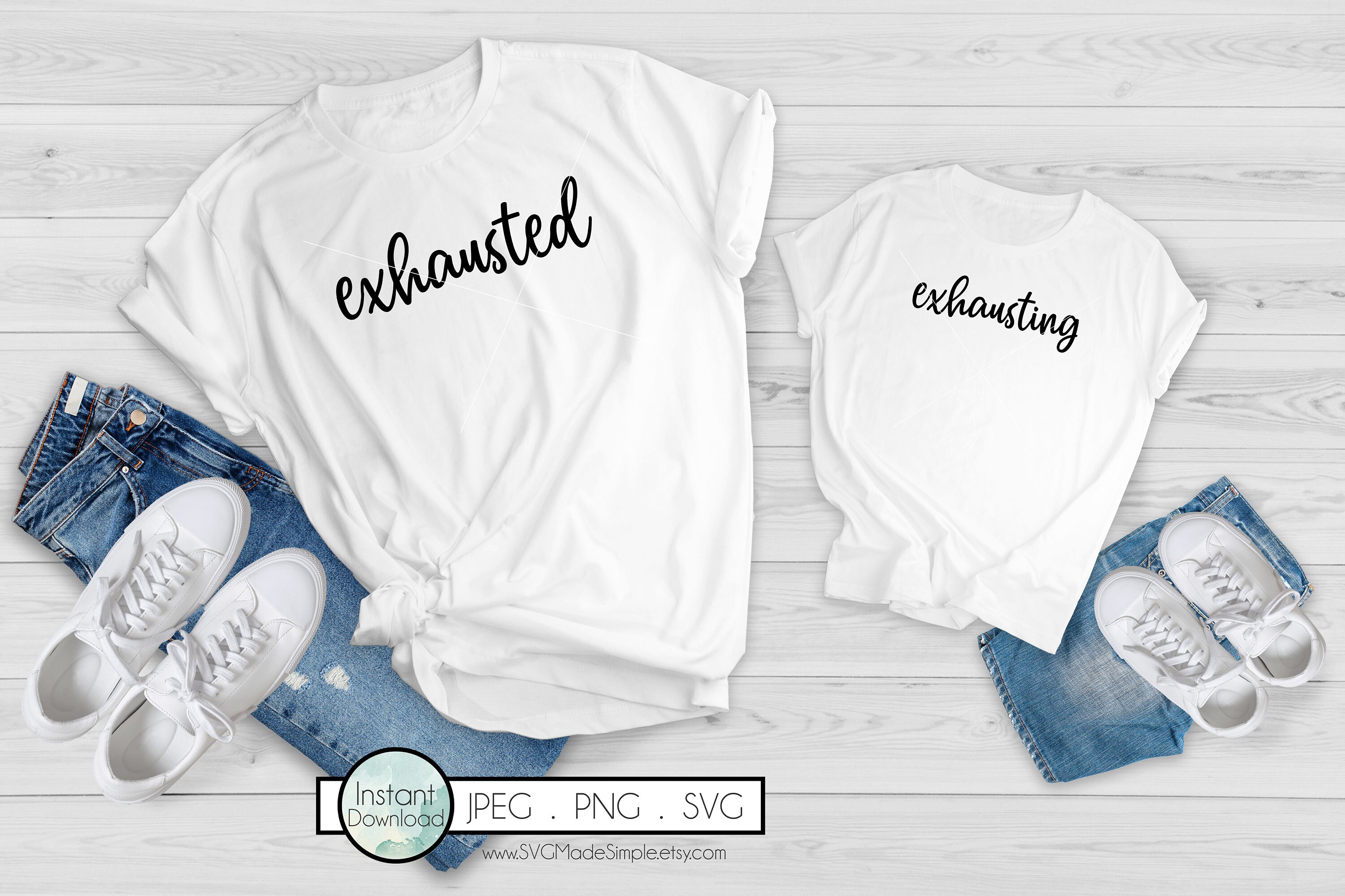 Exhausted Svgs for Commercial Use and Instant Download Mommy - Etsy