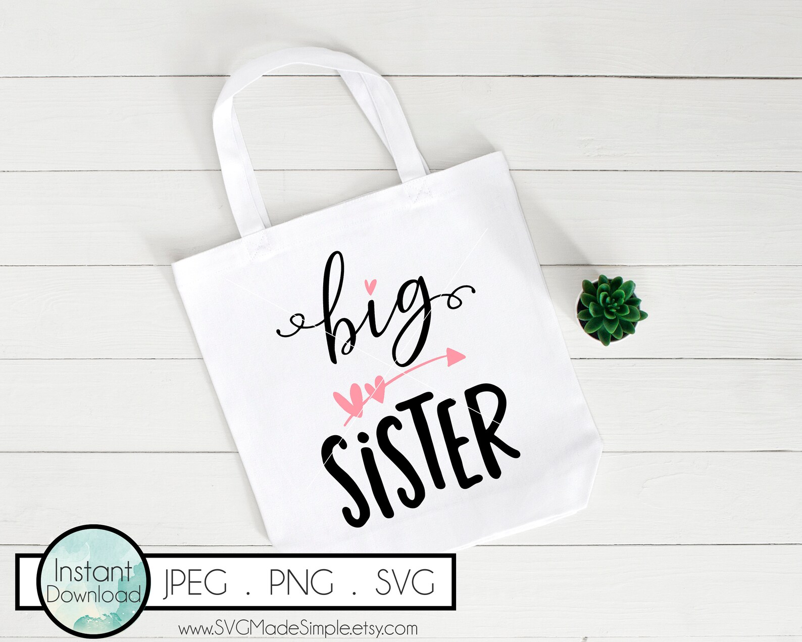 Hermana mayor SVG para uso comercial y descarga instantánea | Etsy