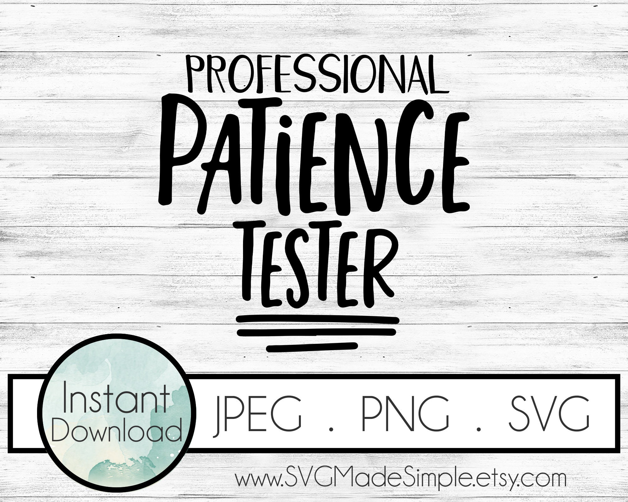 Professional Patience Tester SVG for Commercial Use and - Etsy