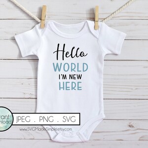 Hello World I'm New Here SVG for Commercial Use and Instant Download ...