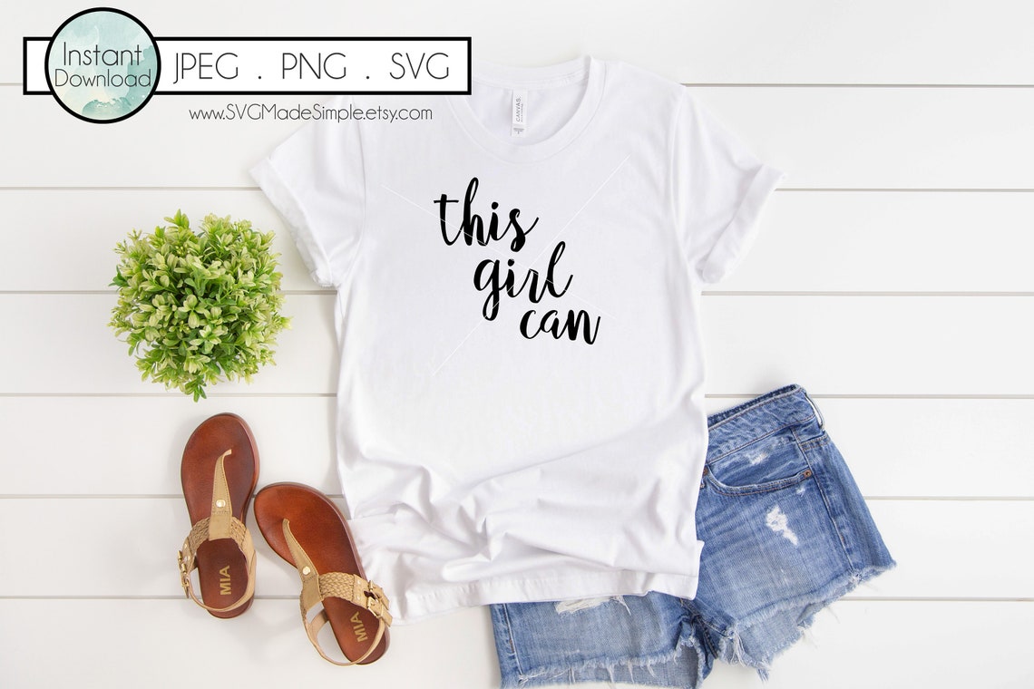 This Girl Can SVG for Commercial Use and Instant Downloadbaby - Etsy