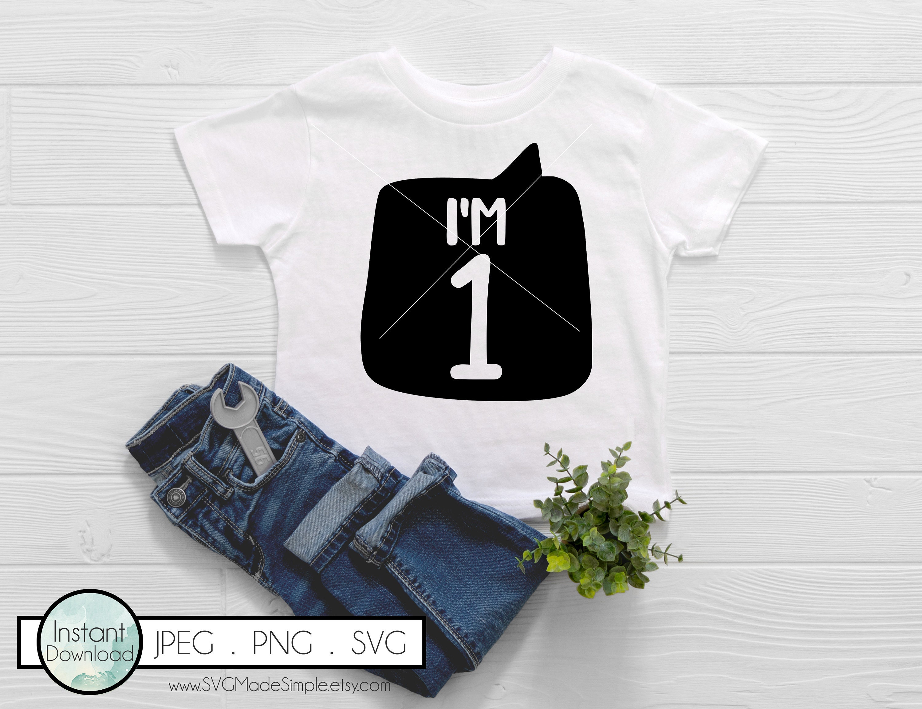 I'm ONE SVG for Commercial Use and Instant Download Baby | Etsy