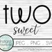 Two Sweet SVG for Commercial Use and Instant Download Baby - Etsy