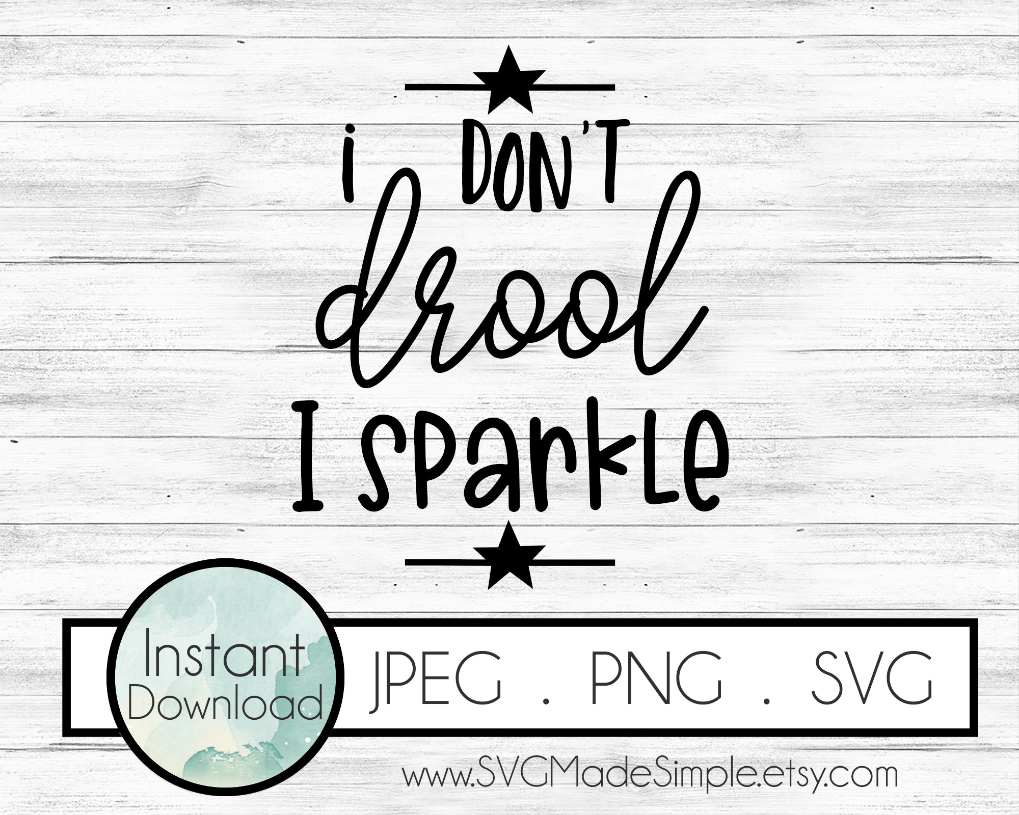 I Don't Drool SVG for Commercial Use and Instant Download - Etsy