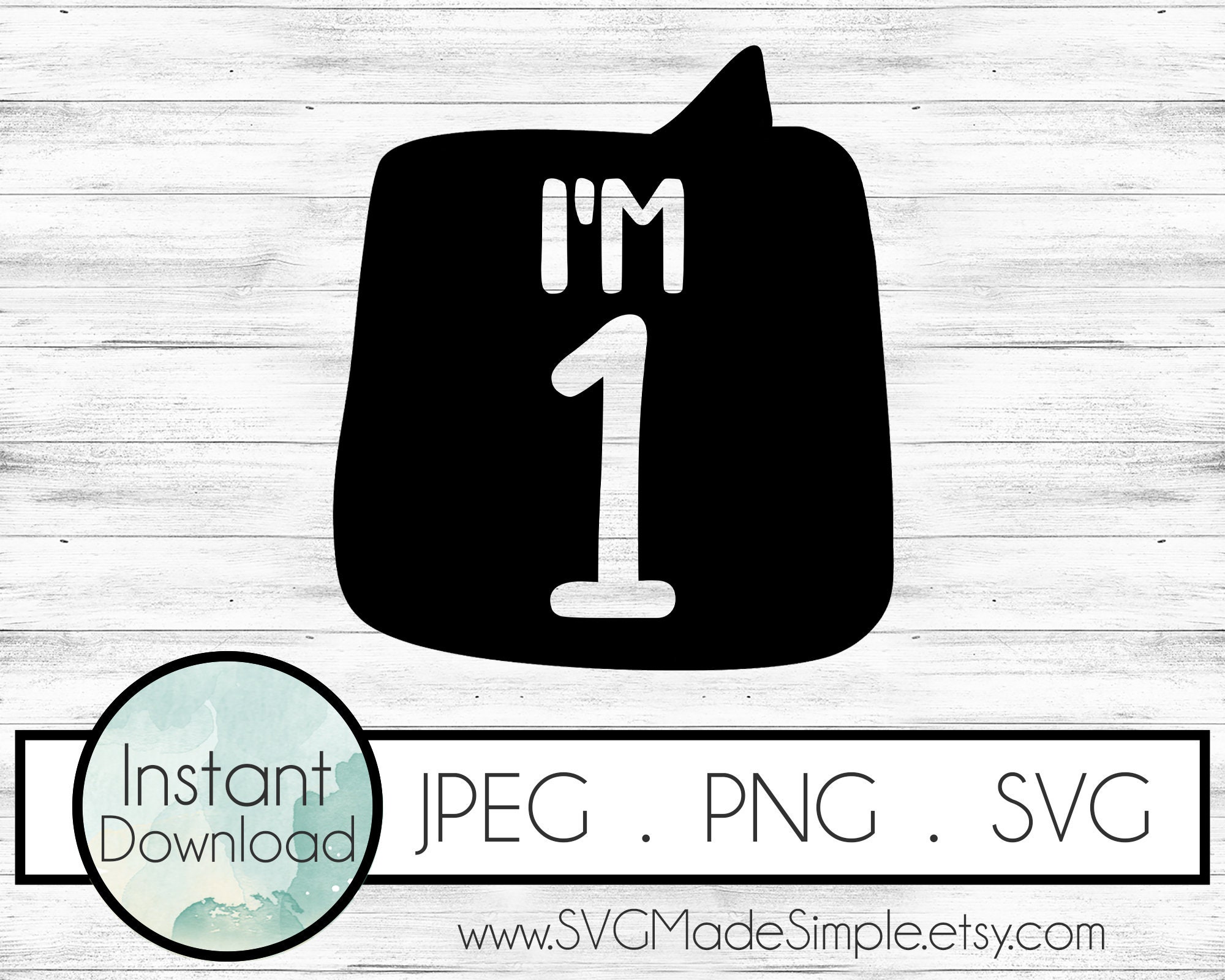 I'm ONE SVG for Commercial Use and Instant Download Baby - Etsy
