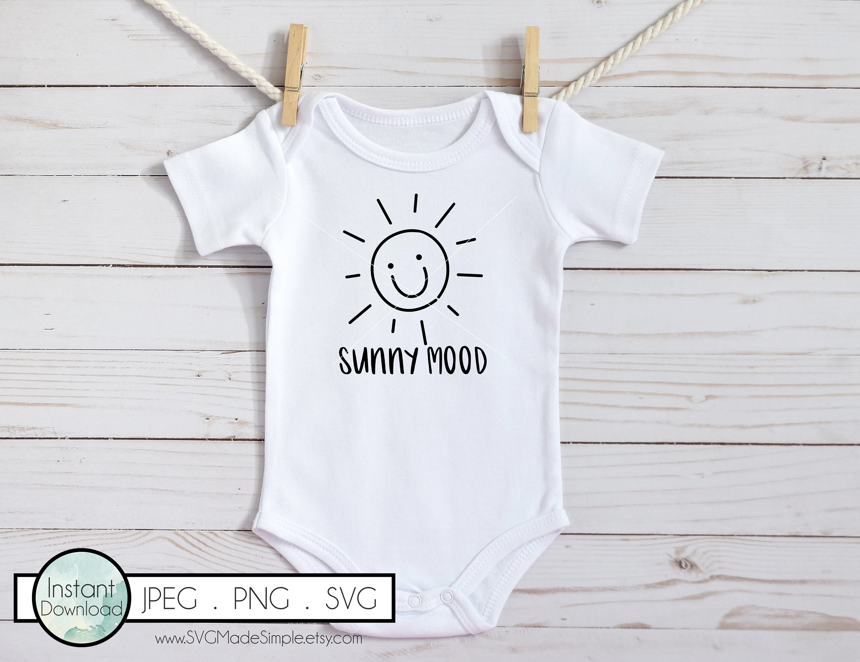 Sunny Mood SVG for Commercial Usebaby SVG Cut Files for - Etsy