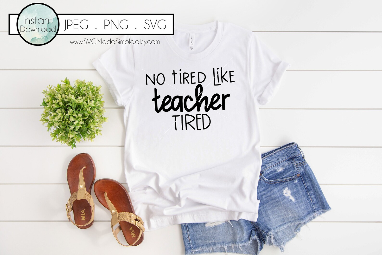 No Tired Like Teacher Tired SVG for Commercial Use and Instant | Etsy