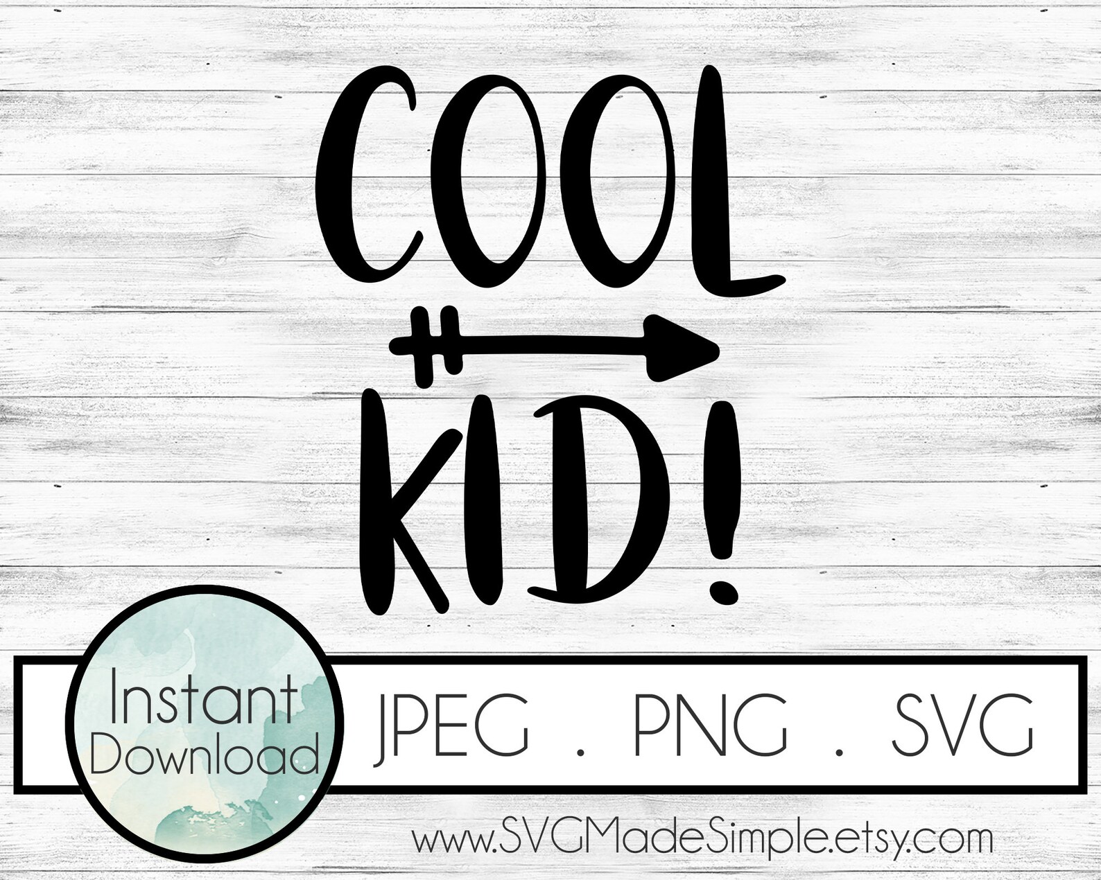 Cool Kid SVG for Commercial Use and Instant Downloadbaby SVG - Etsy