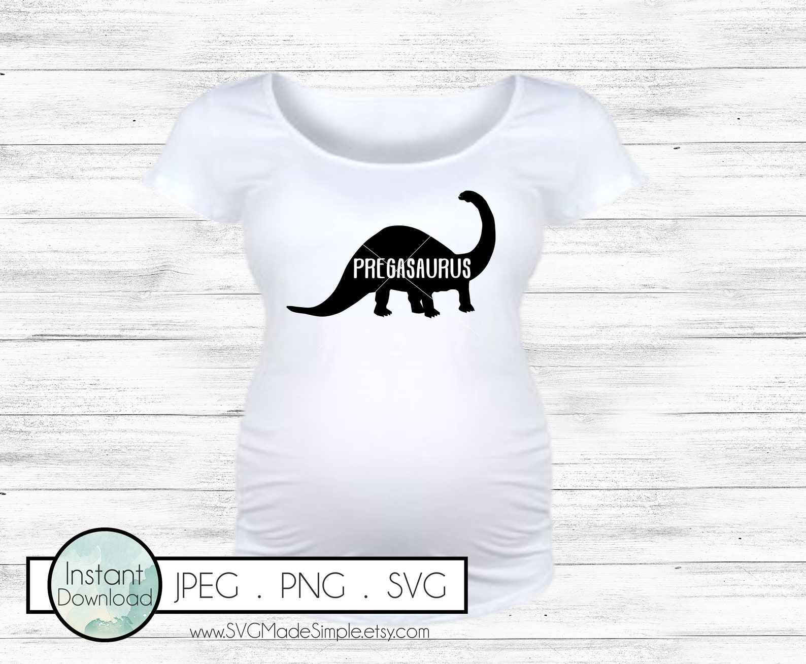 Pregasaurus SVG for Commercial Use and Instant | Etsy
