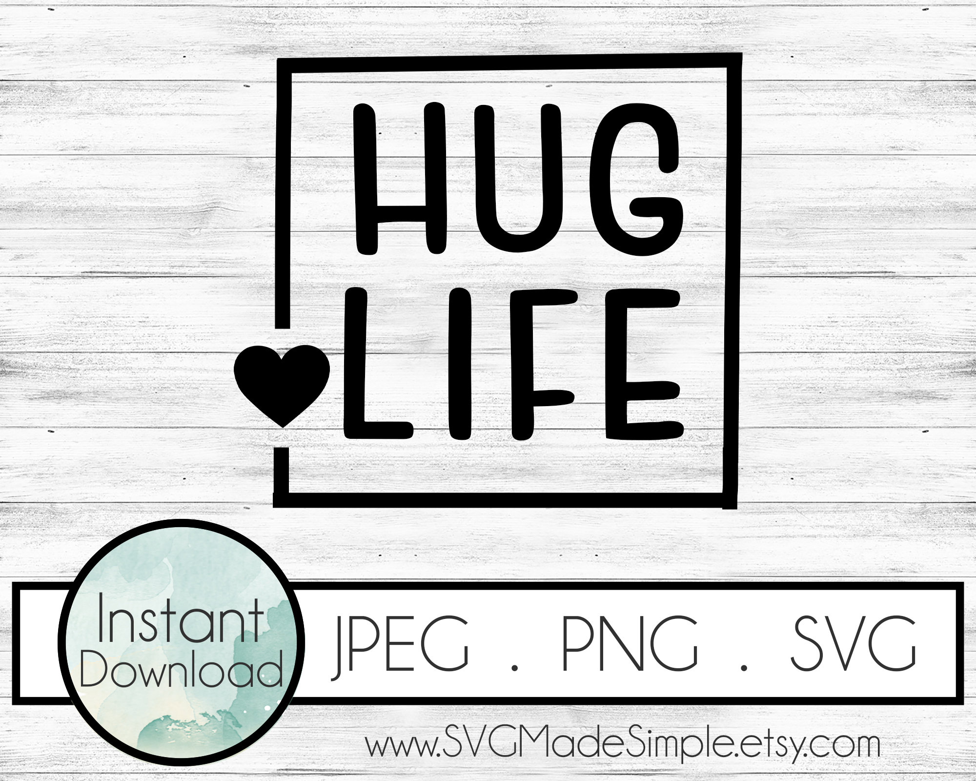 Hug Life SVG for Commercial Use and Instant Download Baby SVG | Etsy