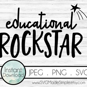 Educational ROCKSTAR SVG for Commercial Use and Instant Download ...