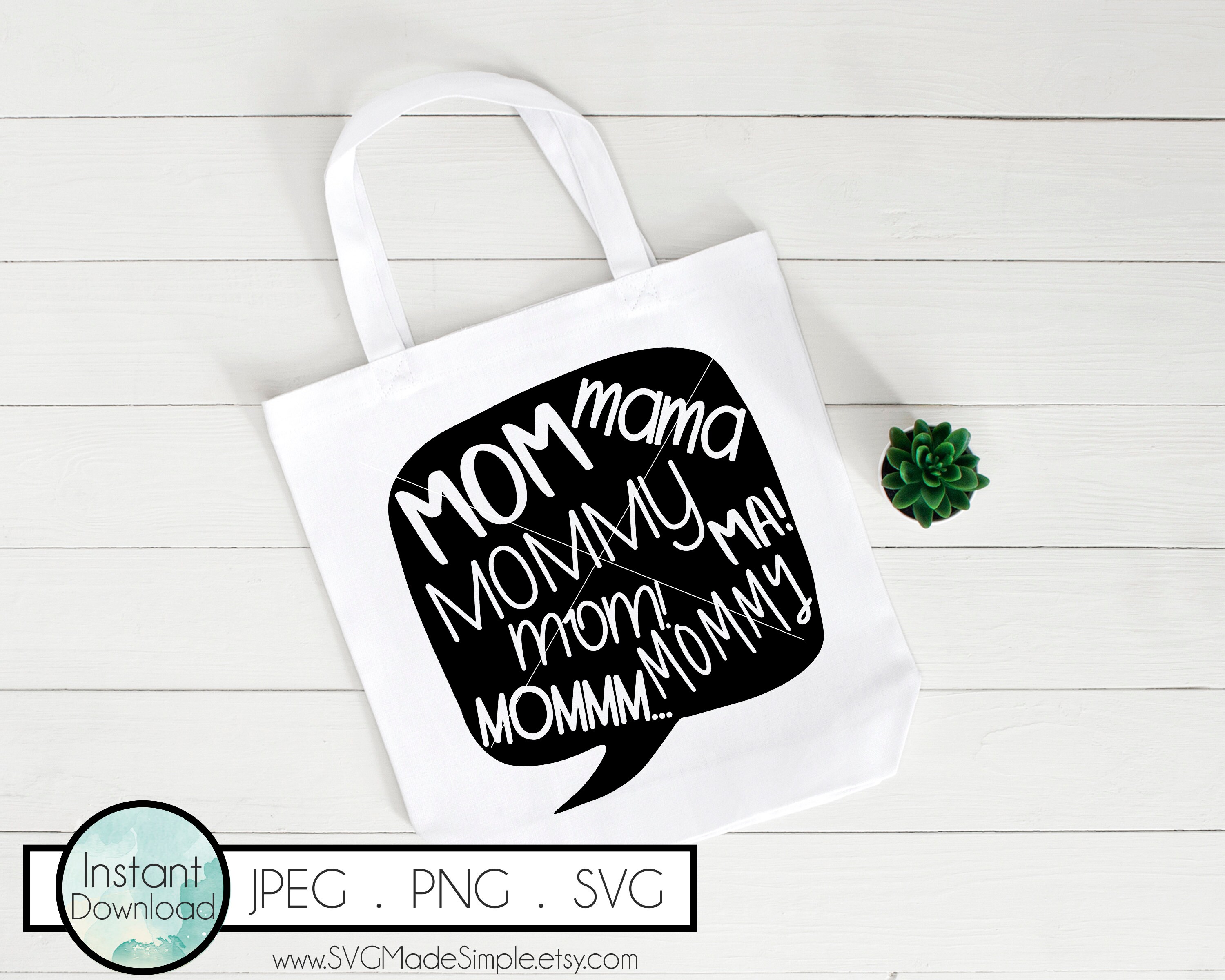 Mom SVG for Commercial Use and Instant Downloadbaby SVG Cut - Etsy