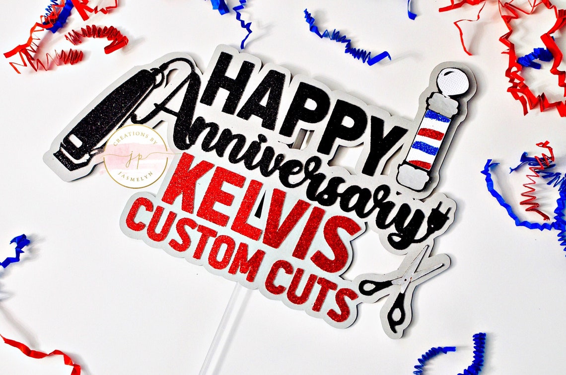 Barber Cake Topper | Etsy