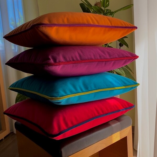 Multi Color Pillow - Etsy