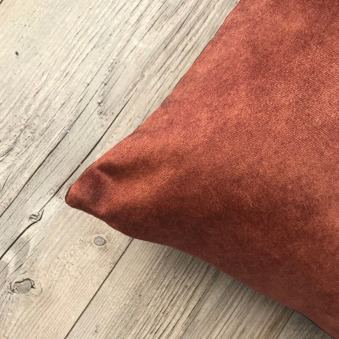 Brown Rust Throw Pillow Cover Thick Brown Rust Velvet Pillow - Etsy