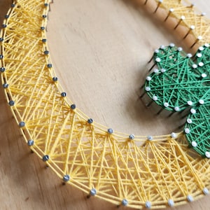 Lucky Horseshoe Shamrock String Art DIY Kit/st. Patty's String Art ...