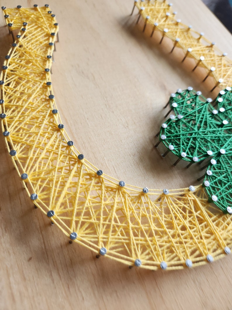Lucky Horseshoe Shamrock String Art DIY Kit/st. Patty's String Art/craft - Etsy