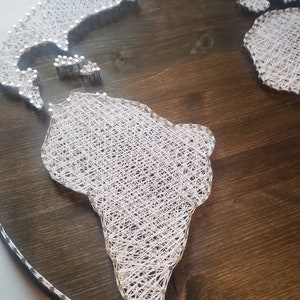 World Globe String Art/map Outline - Etsy