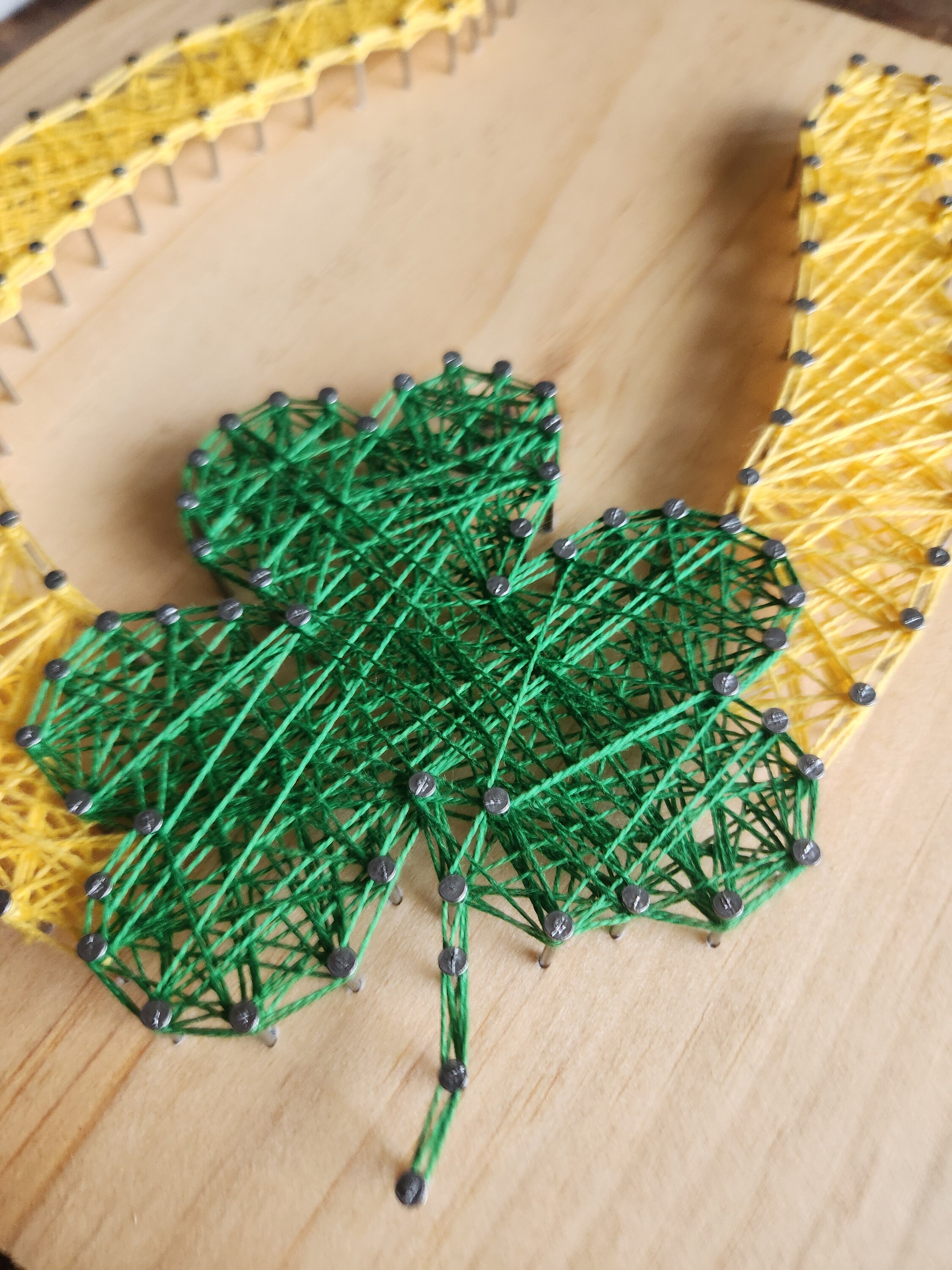 Lucky Horseshoe Shamrock String Art DIY Kit/st. Patty's String Art ...