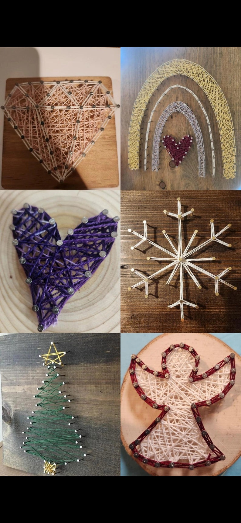 Little Hanging String Art Kits/diy Artwork-prenailed - Etsy