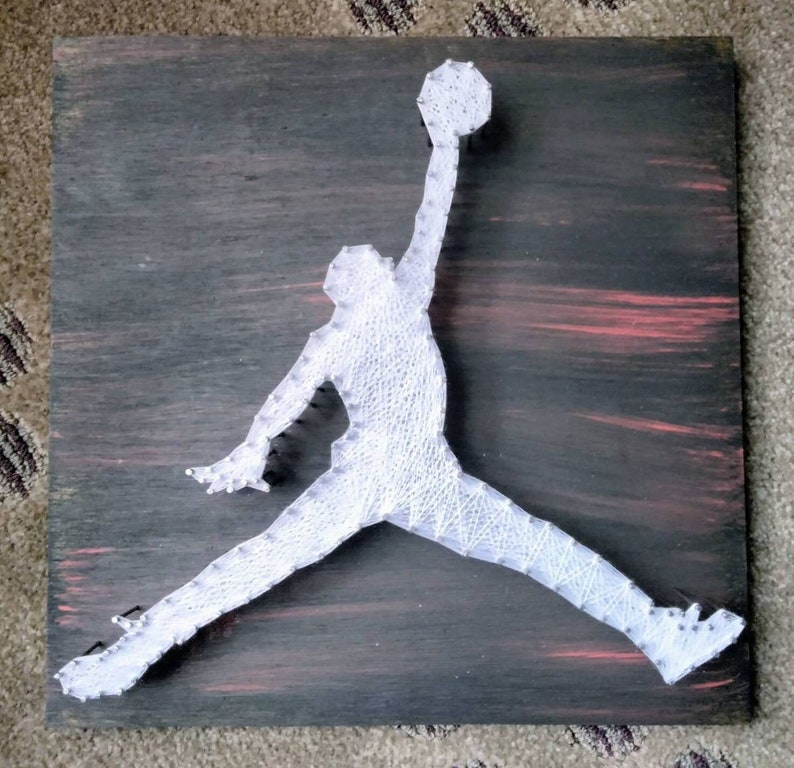Pre-nailed Air Jordan DIY String Art Kit - Etsy