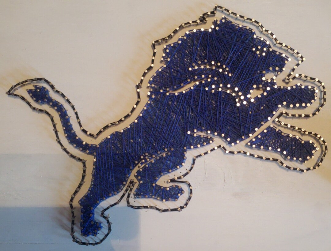 Detroit Lions Logo String Art/profootball Teams/wall Decor - Etsy