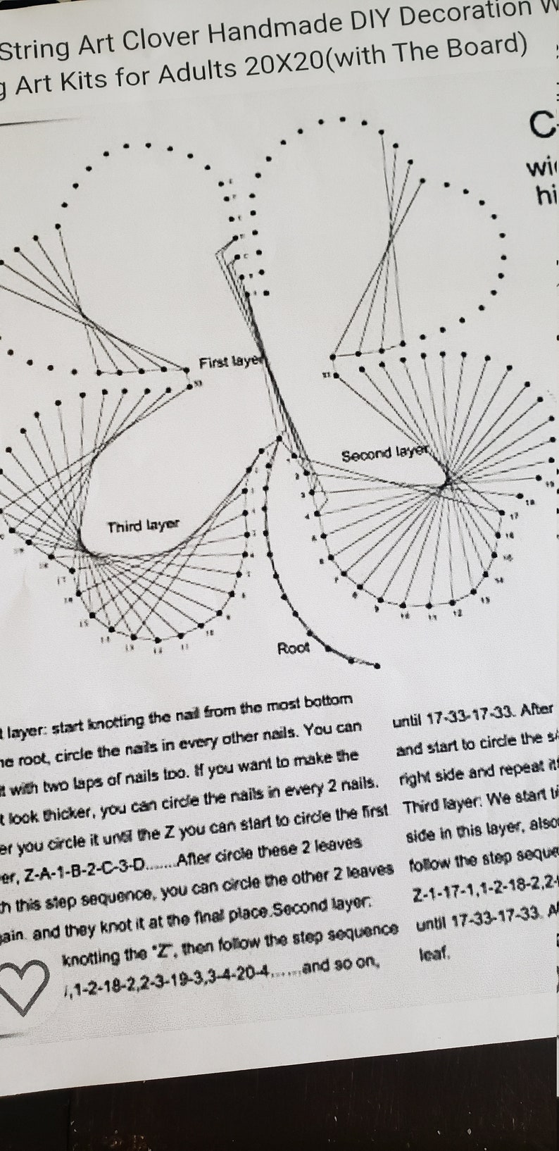 Pre-nailed DIY String Art/four Leaf Clover/make Take Kit - Etsy