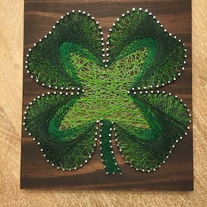 Pre-nailed DIY String Art/four Leaf Clover/make Take Kit - Etsy