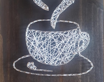 Coffee/tea DIY String Art Kit Coffee Bar Decor Craft Kit DIY Project ...