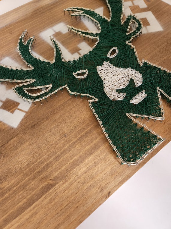 Milwaukee Bucks String Art/painted Art Combo - Etsy