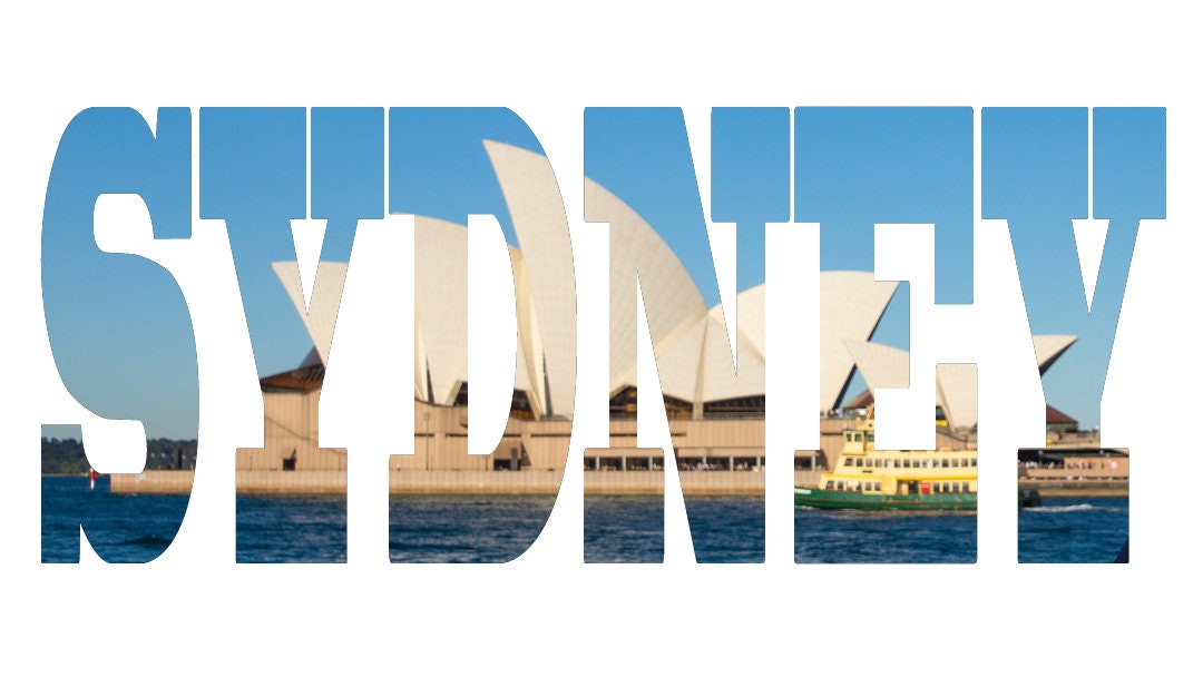 Sydney Opera House - Australia - Text - Photo Canvas - Etsy
