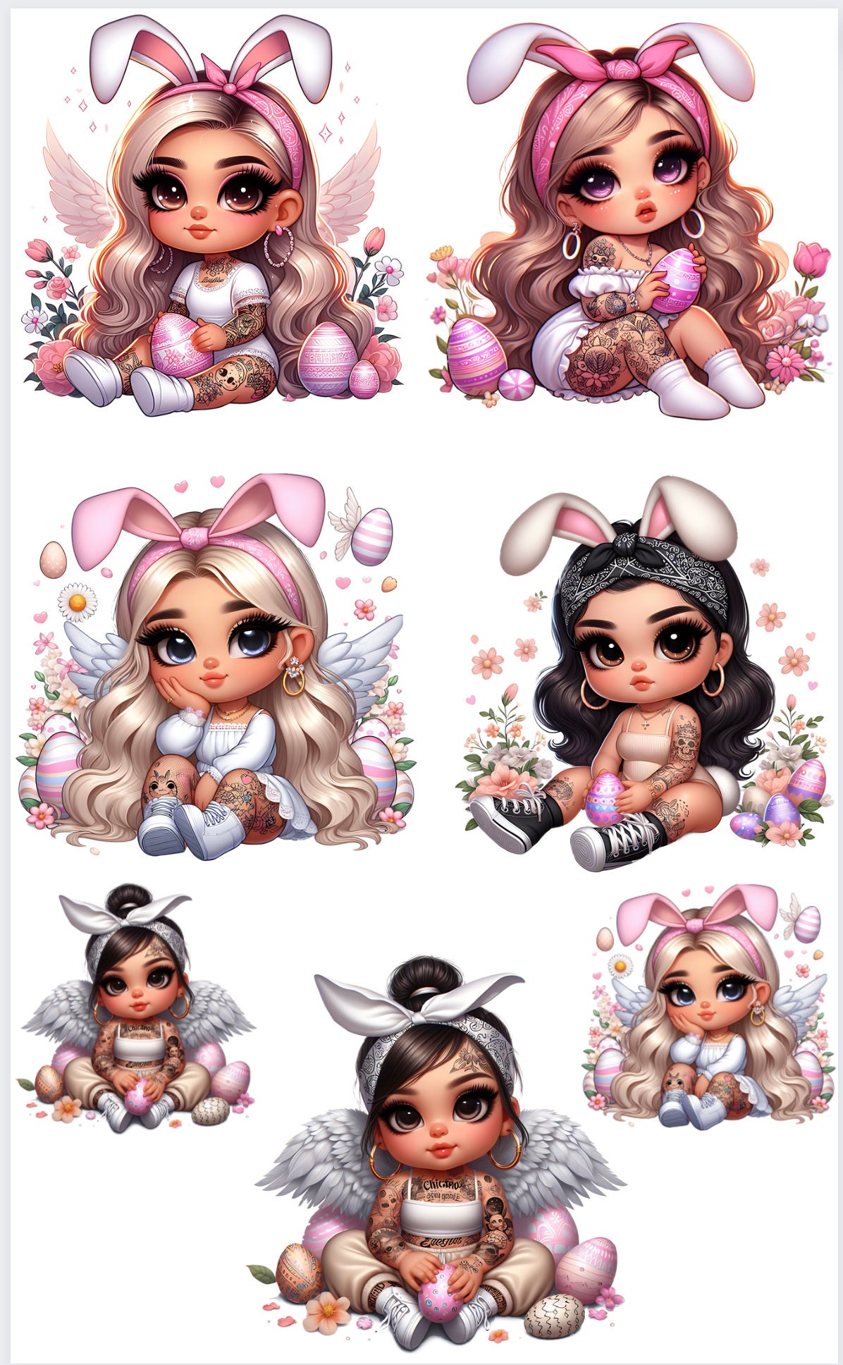 Easter Chola Premed Gangsheet -36 Inches- DTF Transfer Ready to Press ...