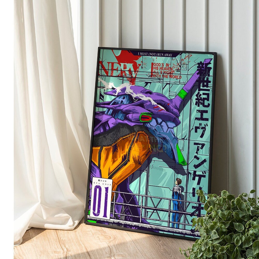 Neon Genesis Evangelion Anime Poster, Anime Print, Anime Gifts, Manga ...