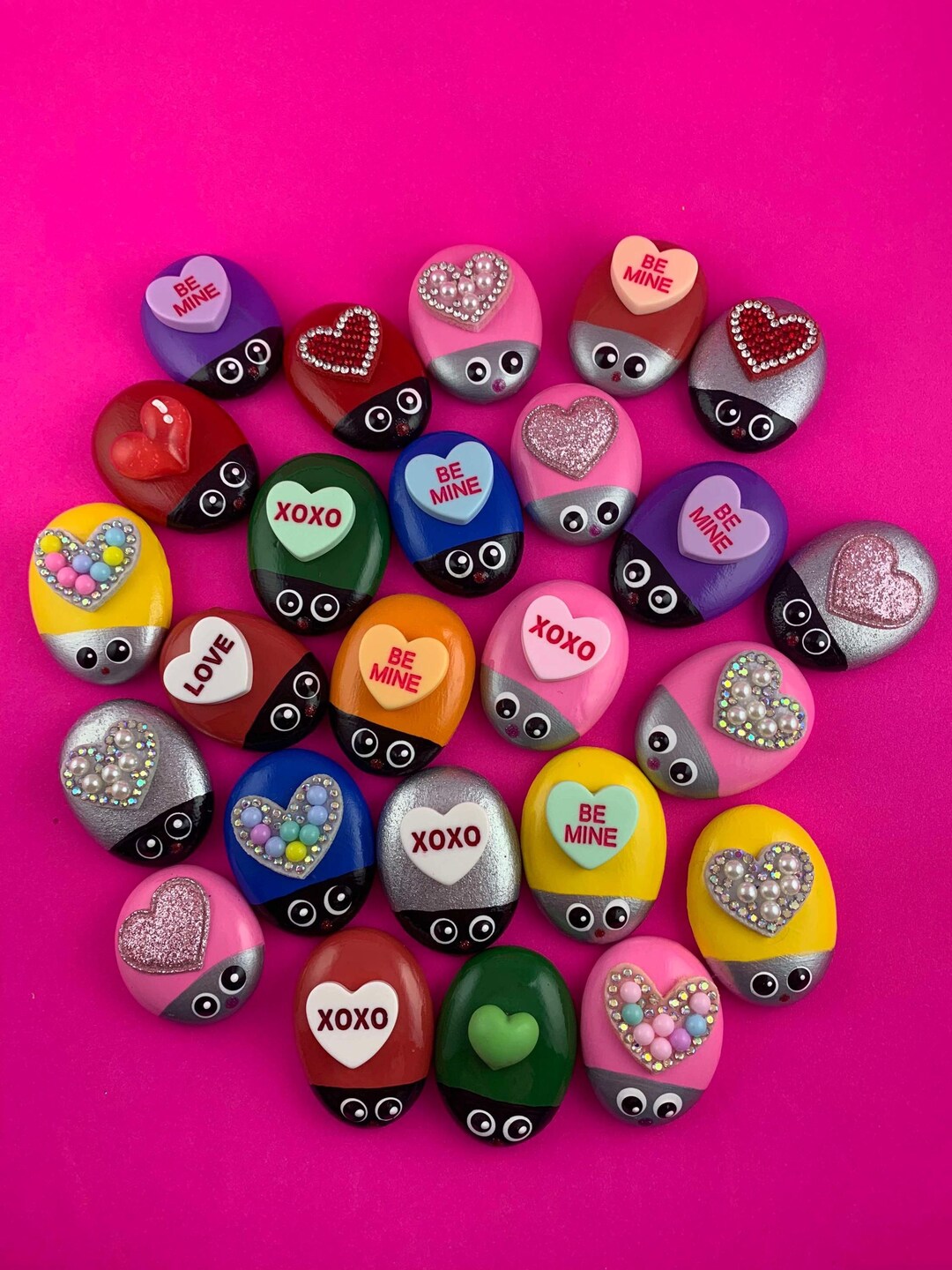 25 Valentine’s Day Rocks, Gifts for Classmates, Heart Gifts, Kindness ...